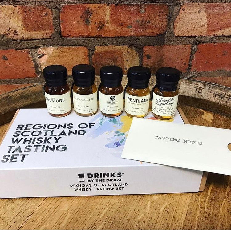 Regions Of Scotland Whisky Tasting Set Keg Cask And Bottle
